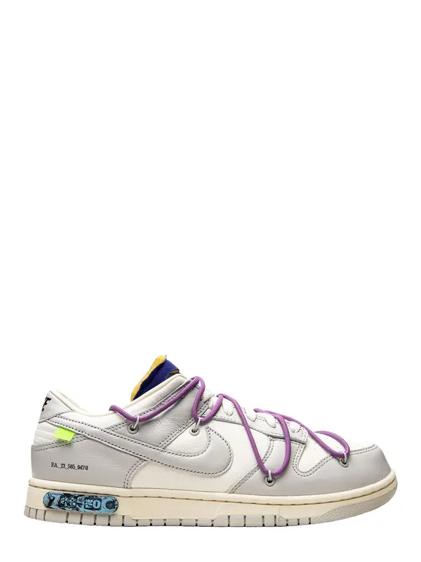 Nike X Off White Dunk Low Lot 48 Sneakers - White