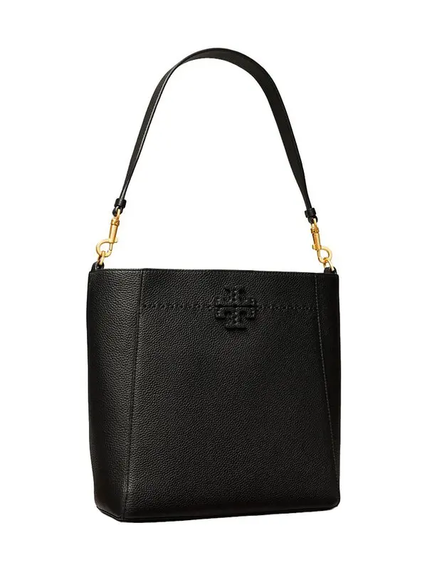 Tory Burch Mcgraw Bucket Bag - Black