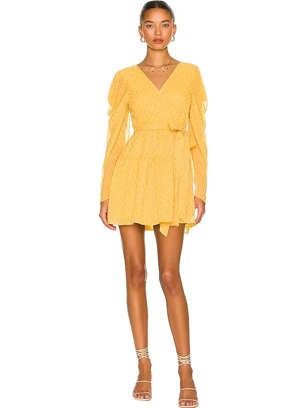 LOVERS AND FRIENDS Morgan Mini Dress - Golden Yellow
