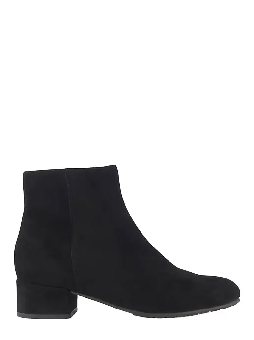 DUNE Pippie Heeled Suede Ankle Boots - Black-suede