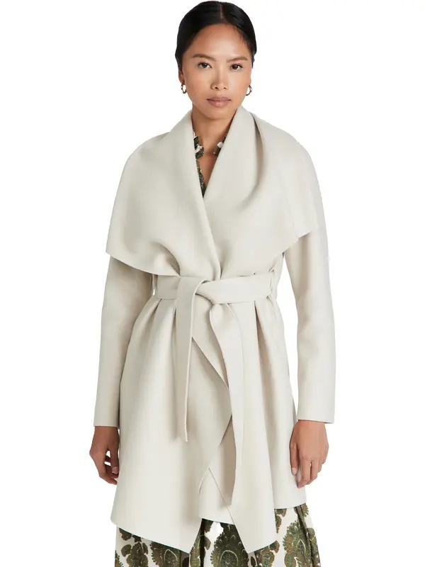 Harris Wharf London Pressed Wool Blanket Coat - Cream