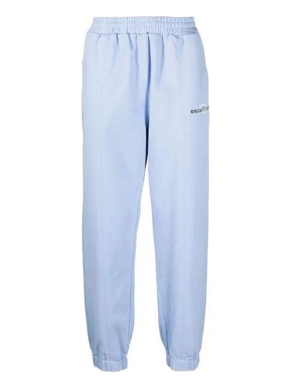 Helmut Lang Embroidered-logo Drawstring Trackpants - Blue