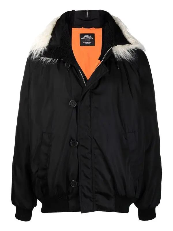 Stella McCartney Logo Embroidered Hooded Jacket - Black