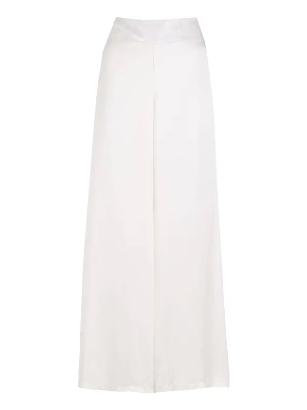 AMIR SLAMA Silk Palazzo Pants - White
