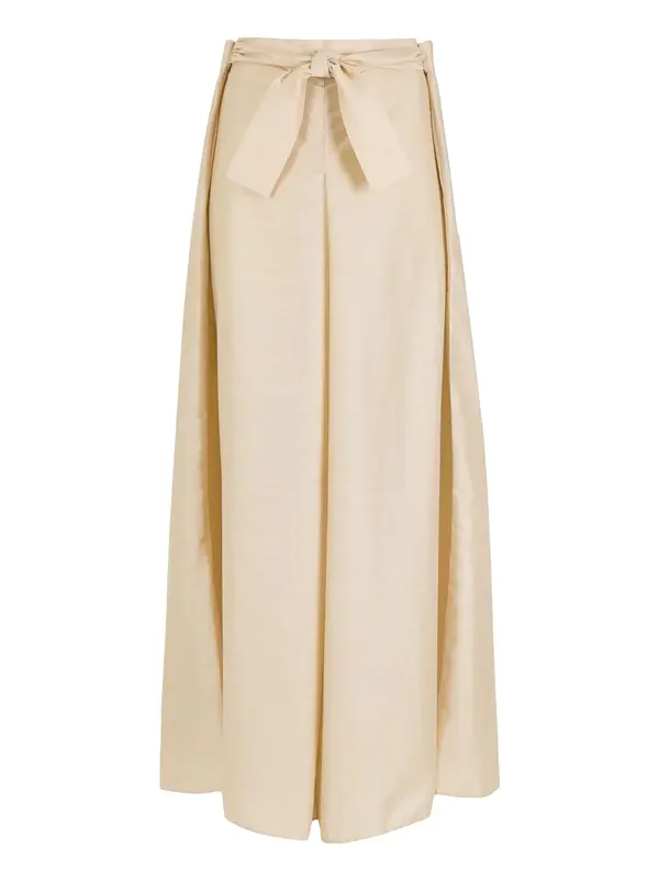AMIR SLAMA Box-pleat Palazzo Pants - Neutrals