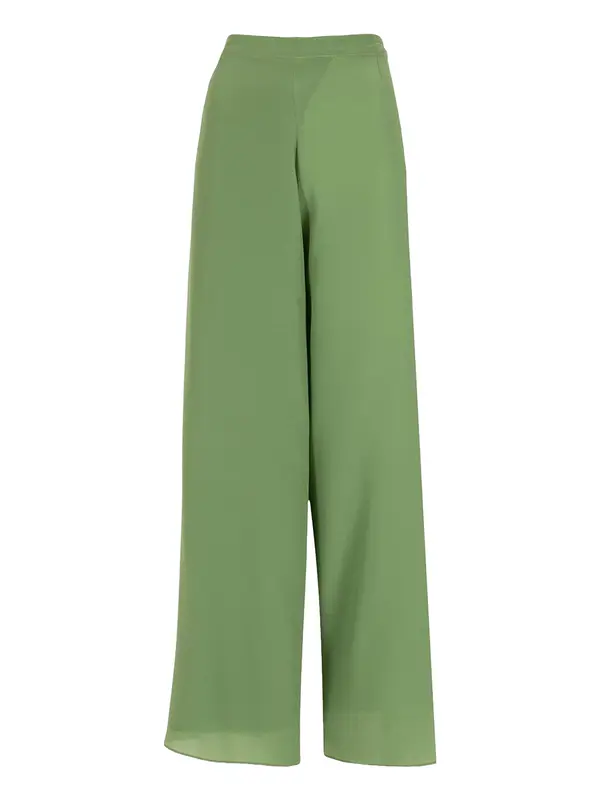 AMIR SLAMA Silk Palazzo Pants - Green