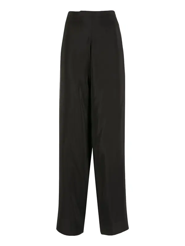AMIR SLAMA Silk Palazzo Pants - Black