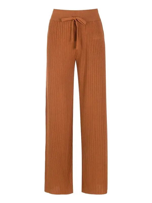 OLYMPIAH Alfredo Knitted Trousers - Brown