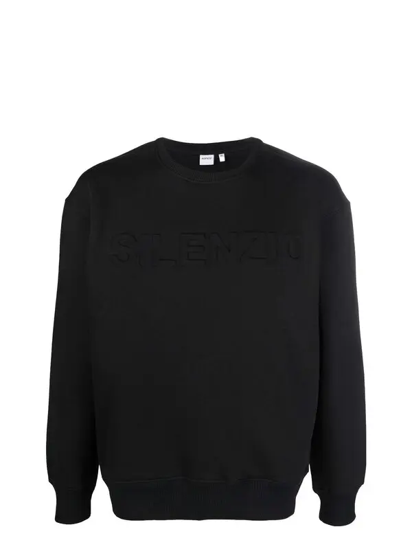 Aspesi Logo-print Crewneck Sweatshirt - Black