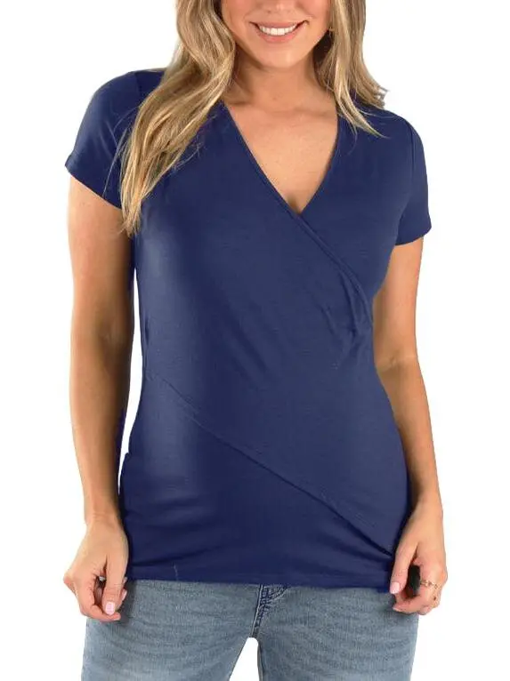 ANGEL MATERNITY Nursing T-shirt - Navy