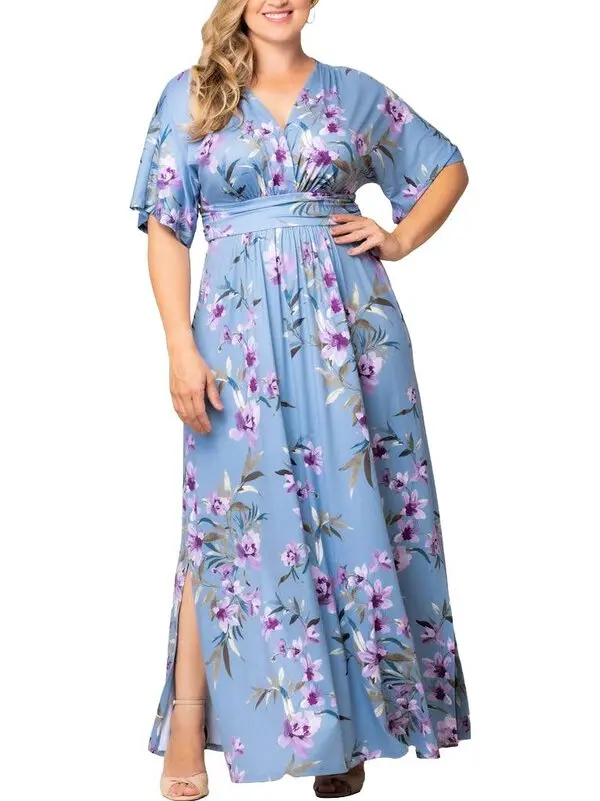 KIYONNA Vienna Maxi Dress - Dreamy Blue Florals