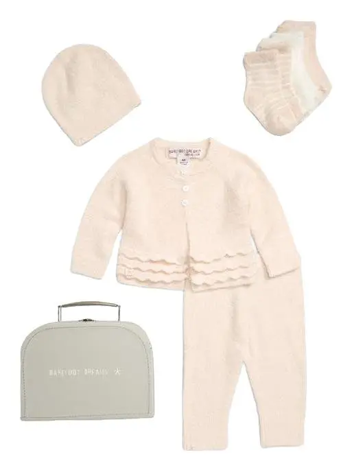 Barefoot Dreams Cozychic Lite Heirloom Cardigan Set - Pink