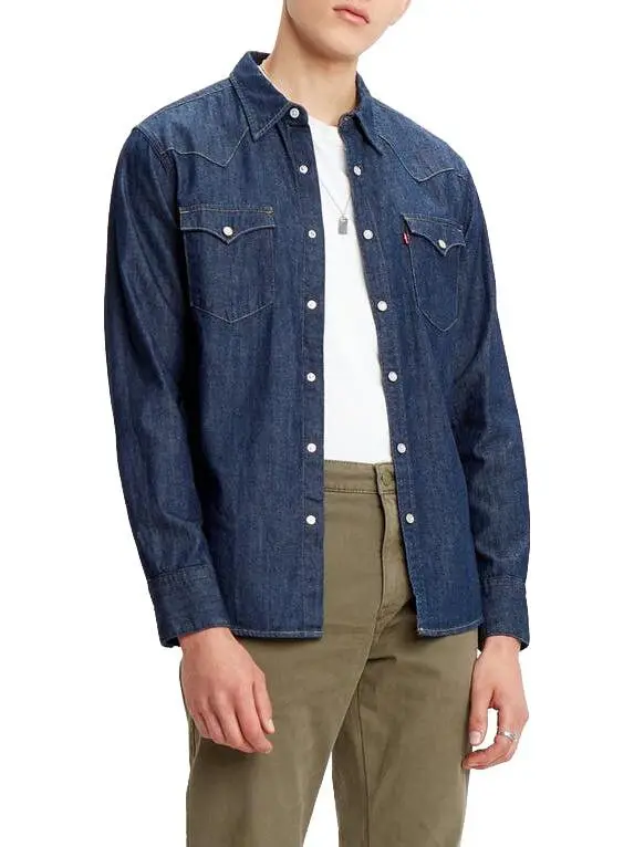 LEVI'S Premium Barstow Standard Fit Denim Western Shirt - Western Edition