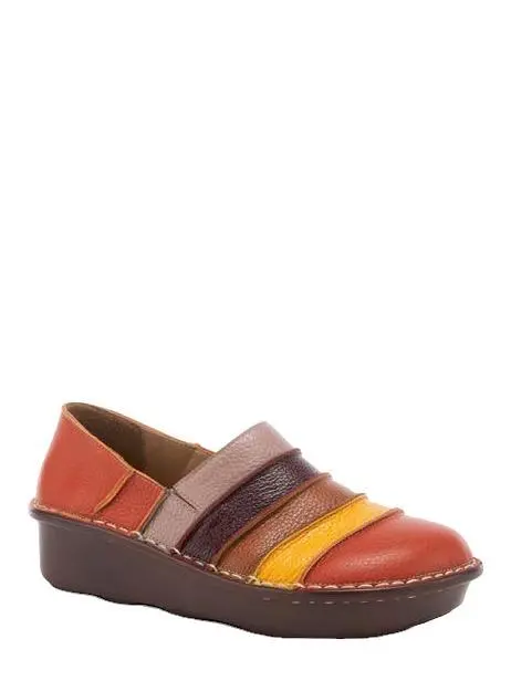 SPRING STEP SHOES Firefly Wedge Loafer - Camel Multi