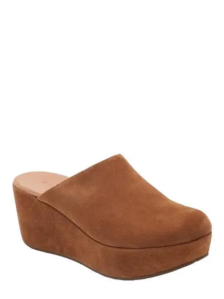 CHOCOLAT BLU Yoma Platform Clogs - Brown Suede