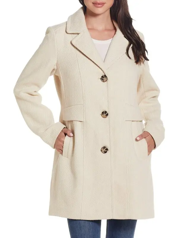 Gallery A-line Coat - Cream