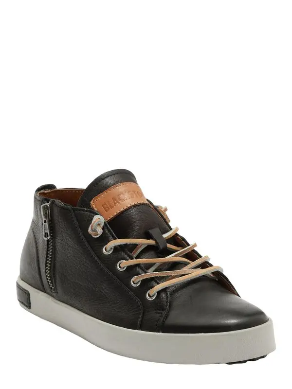 Blackstone Mid-cut Leather Sneaker - Black