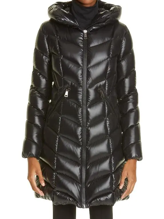 Moncler Marus Quilted 750 Fill Power Down Hooded Puffer Coat - Black