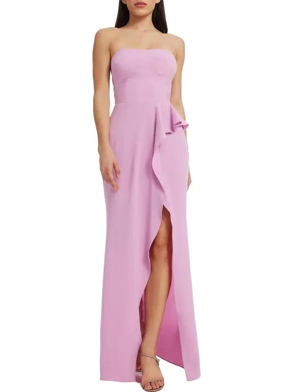 Dress The Population Kai Strapless Gown - Lavender