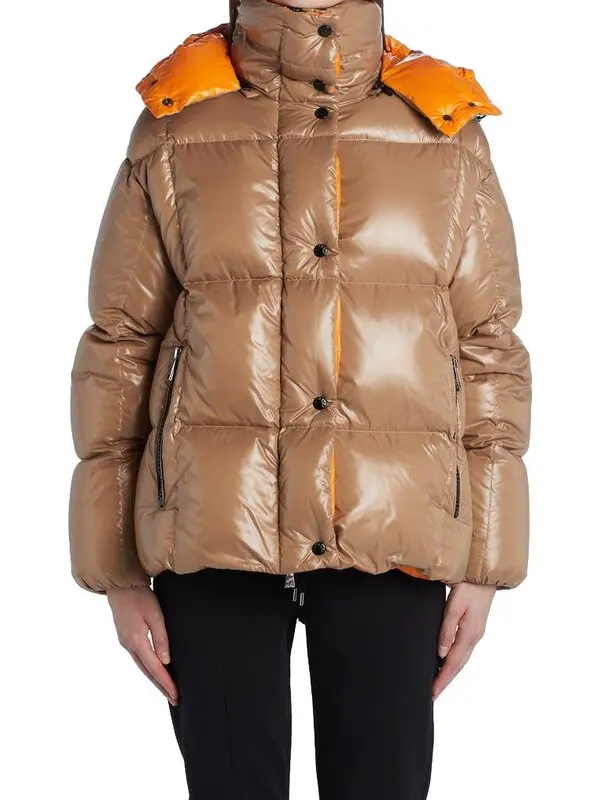 Moncler Parana Water Resistant Down Puffer Jacket - Open Beige