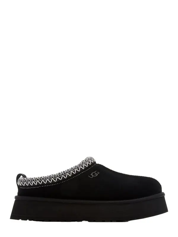 UGG Taz Sheepskin Platform Slippers - Black