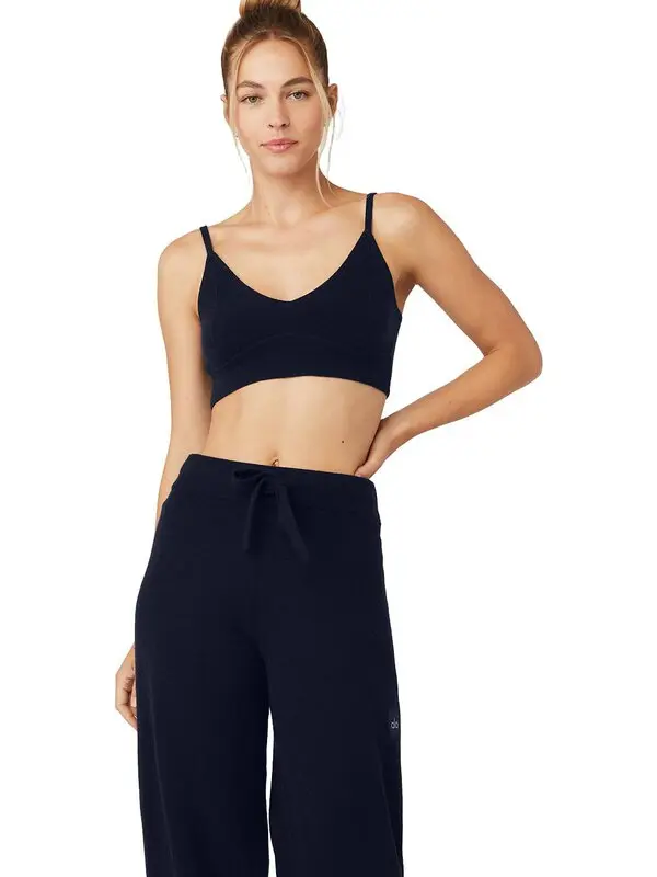 Alo Yoga Cashmere Jet Set Bra - Navy