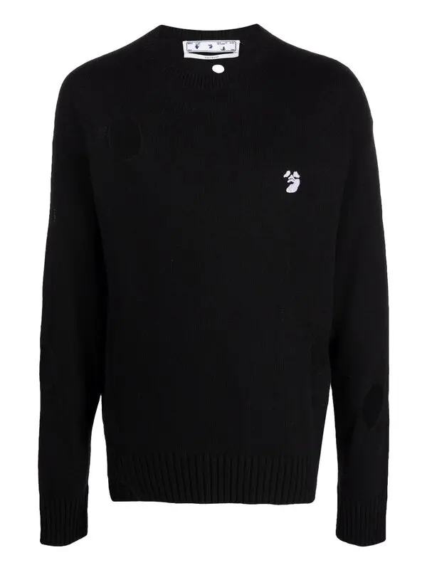 Off-White Cut-out Circle Jumper - Black