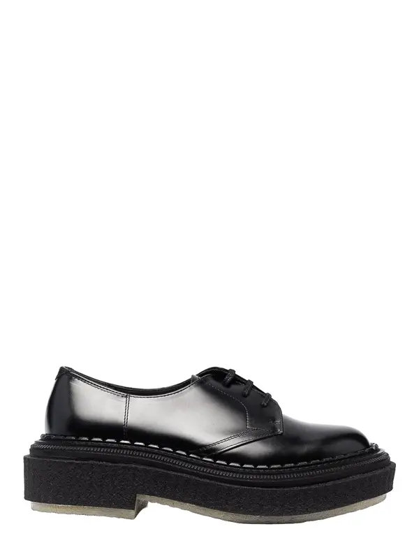 ADIEU PARIS Type 135 Leather Derby Shoes - Black