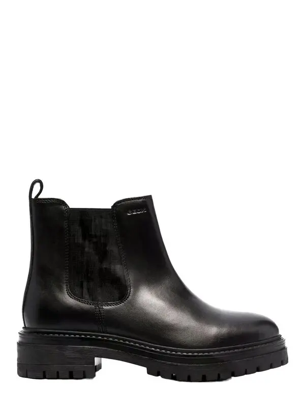 Geox Leather Ankle Boots - Black