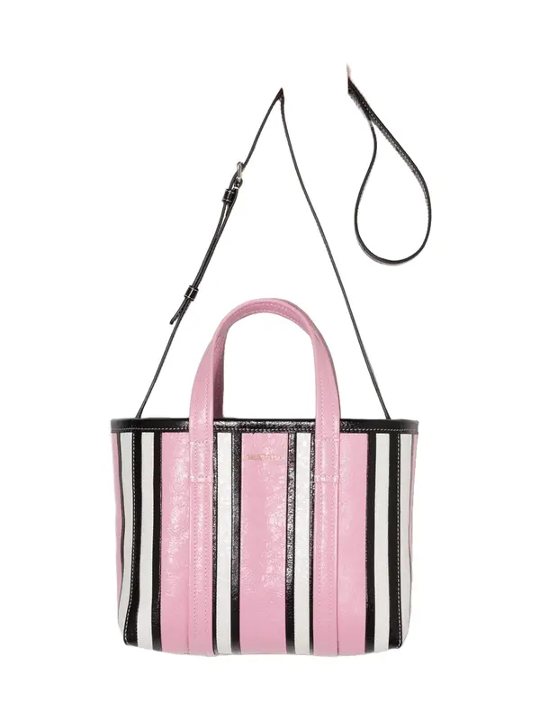 Balenciaga Small Barbes East-west Striped Shopper Tote - Pink