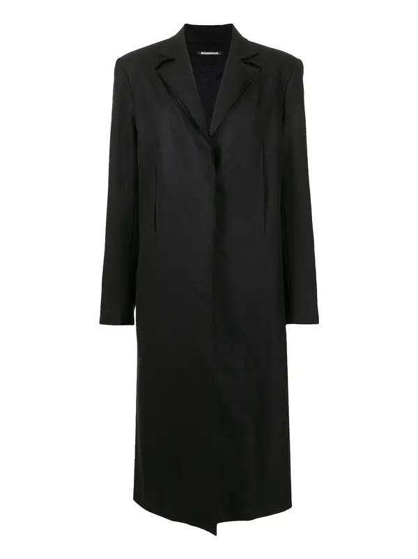 BOYAROVSKAYA Slit-detail Single-breasted Coat - Black