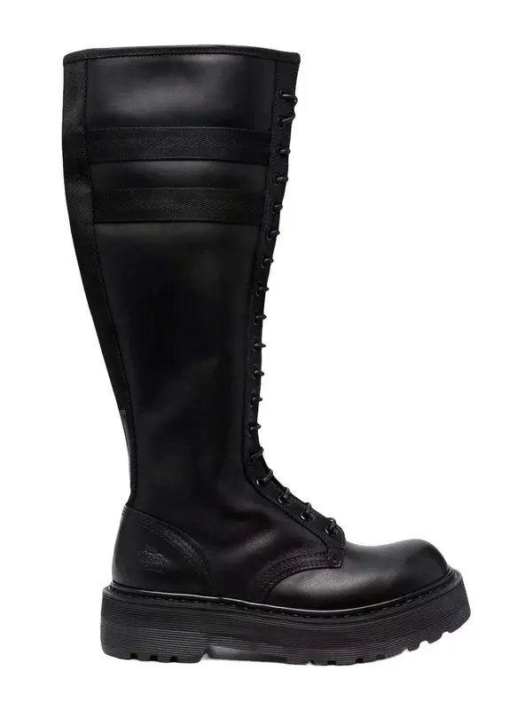 Premiata Striped Knee-high Boots - Black