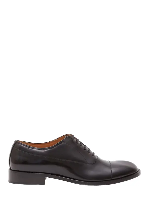 MAISON MARGIELA Waxed Leather Oxford Shoes - Black