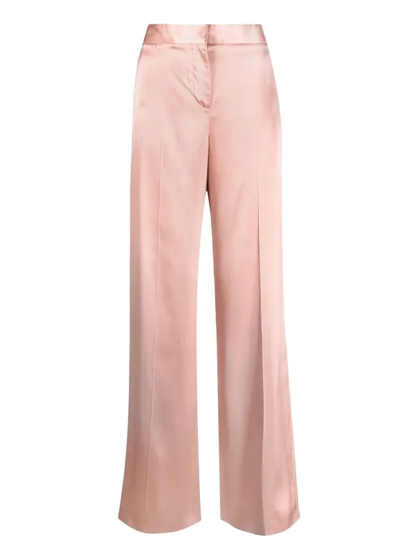 Alexander McQueen Satin-effect Wide-leg Trousers - Pink