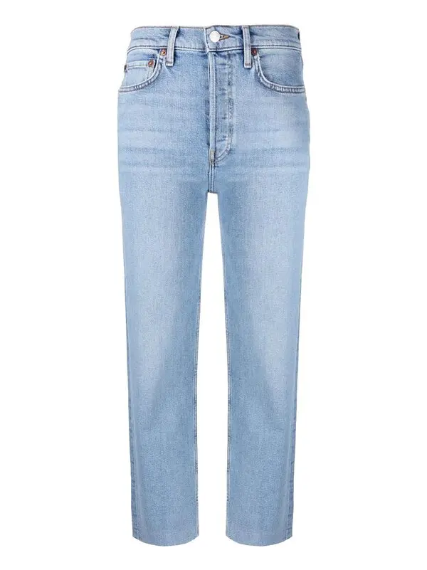 RE/DONE Mid-rise Straight-leg Jeans - Blue