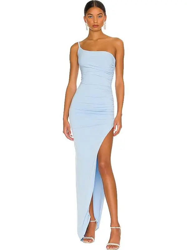 NOOKIE Aria One Shoulder Gown - Blue
