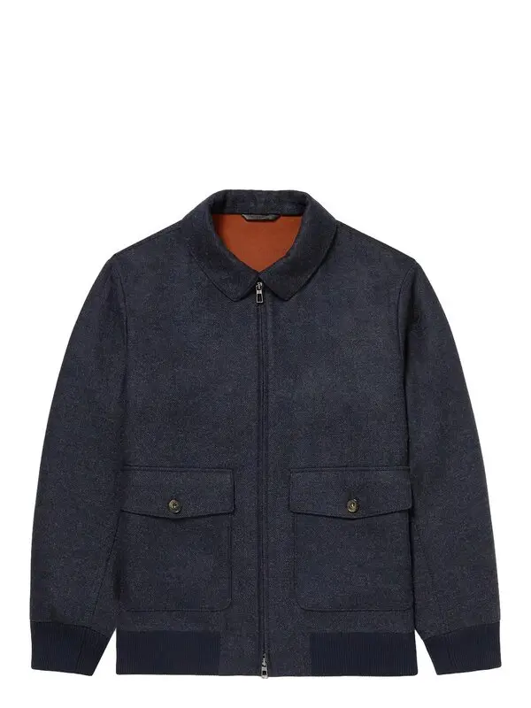 Loro Piana Caldwell Rain System Bomber Jacket - Blue