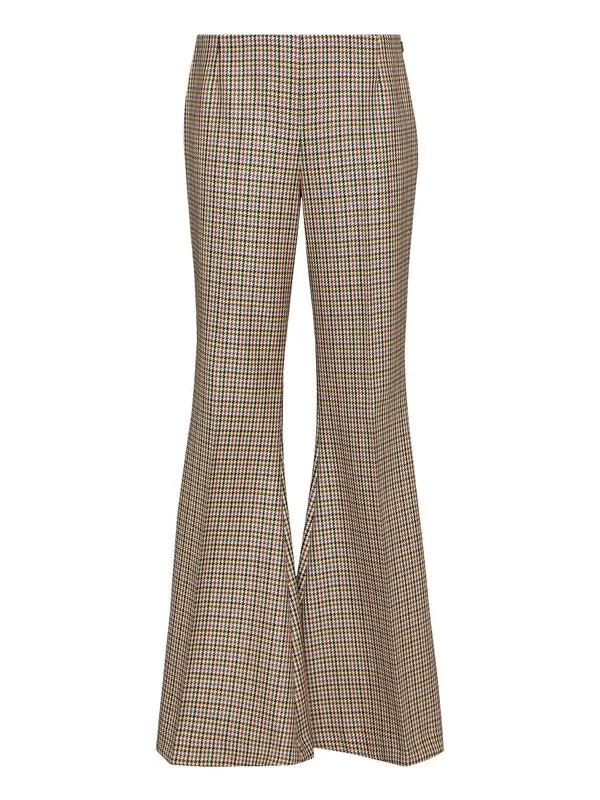 Stella McCartney Houndstooth Flared Trousers - Neutrals