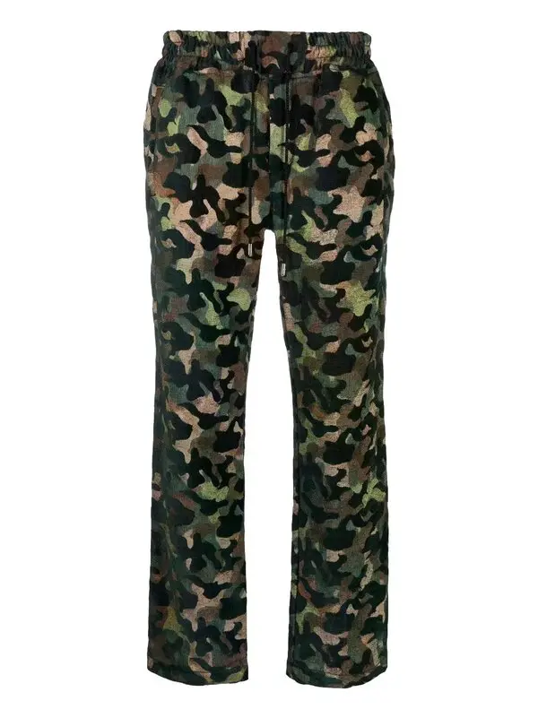 JUST DON Camouflage Print Trousers - Green