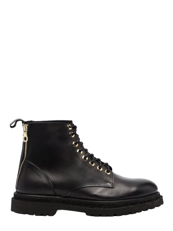 GIULIANO GALIANO Zipped Leather Boots - Black