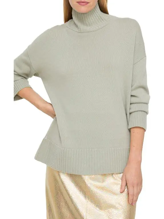 Lafayette 148 New York Mélange Cashmere Sweater - Mist Grey