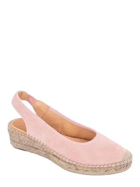 PATRICIA GREEN Valencia Slingback Wedge Espadrille - Blush Pink