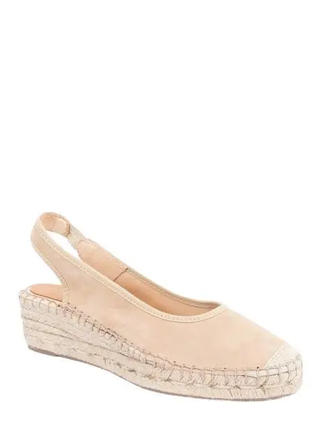 PATRICIA GREEN Valencia Slingback Wedge Espadrille - Camel Suede