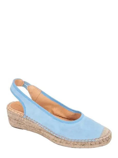 PATRICIA GREEN Valencia Slingback Wedge Espadrille - French Blue
