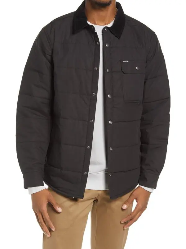 Brixton Quilted Snap Jacket - Black/black