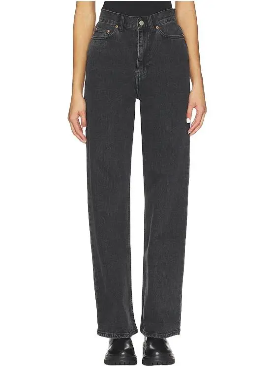 DR. DENIM Echo Straight Jeans - Tar Retro Black