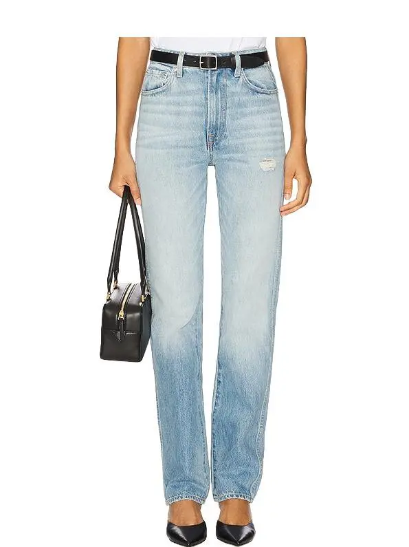 GRLFRND Sara Super High Rise Straight Jeans - La Brea Ave