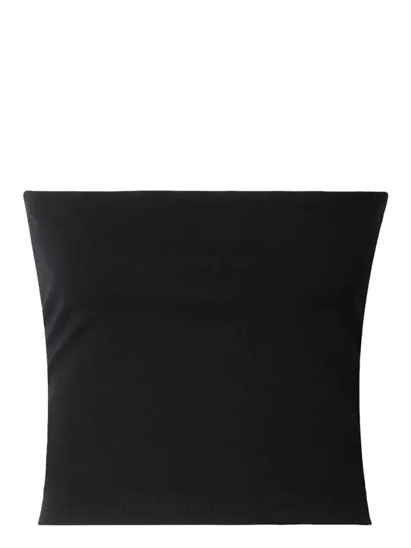 LESET Rio Strapless Cropped Top - Black