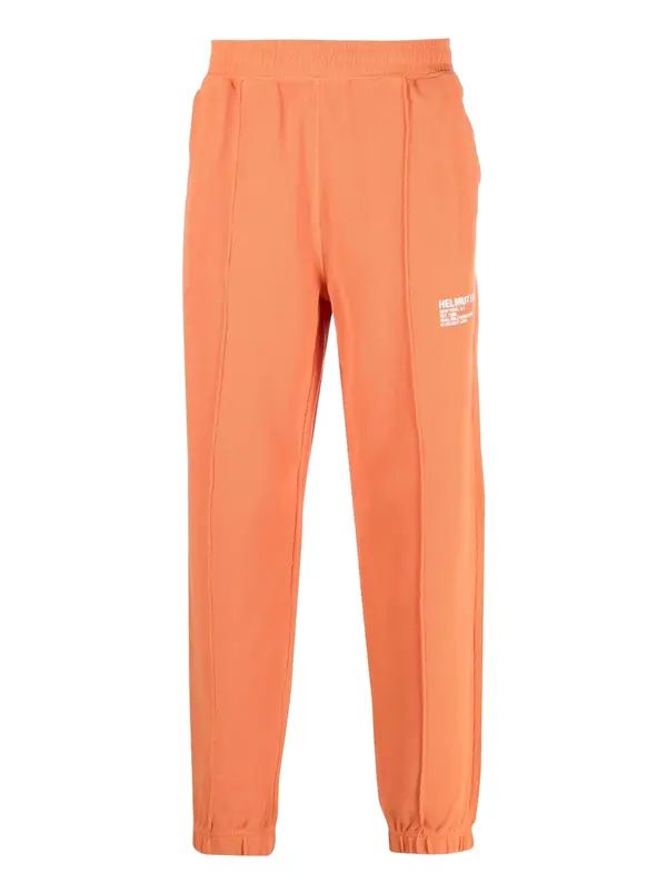 Helmut Lang Logo-print Tapered Joggers - Orange