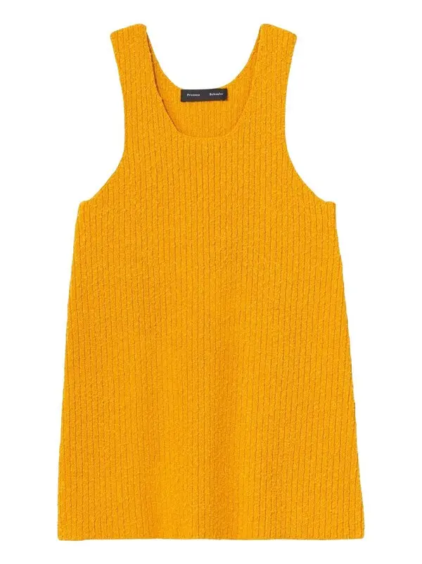 Proenza Schouler Mélange Bouclé Knitted Tank Top - Yellow